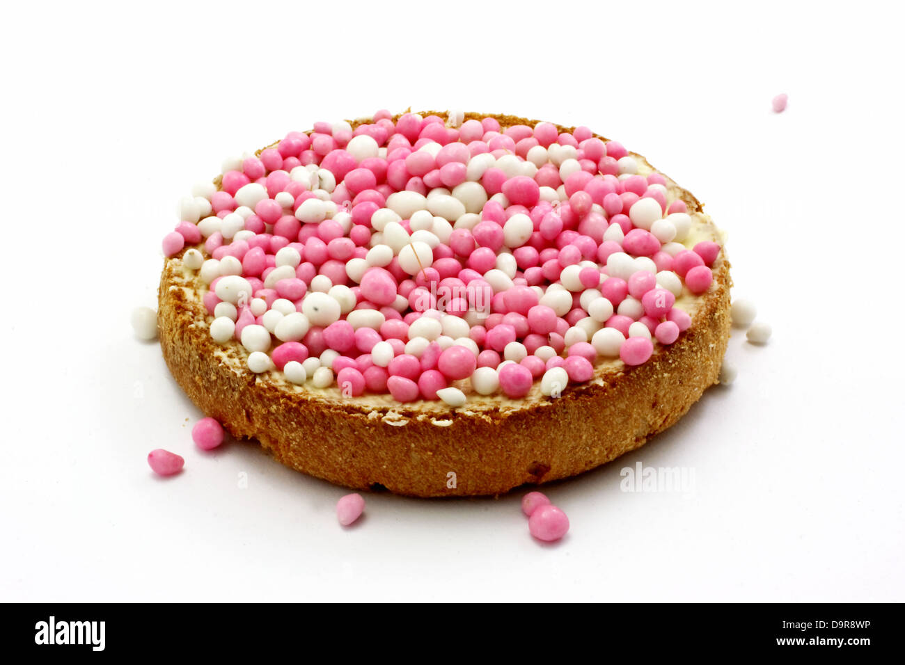 Typical dutch: cracker with butter and colored sprinkles, when a new ...