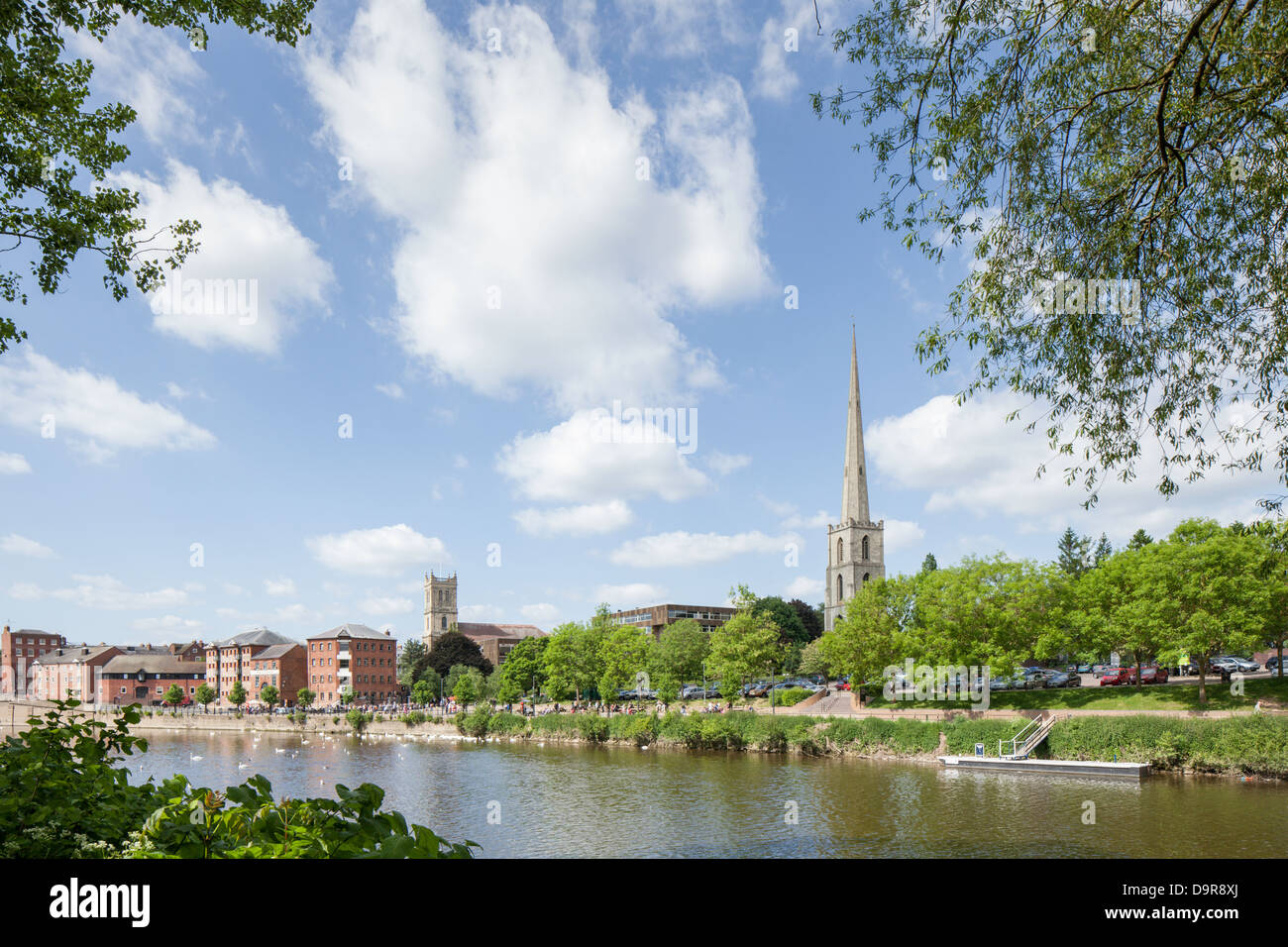 The CIty of Worcester and Glover's Needle spire from across the River ...