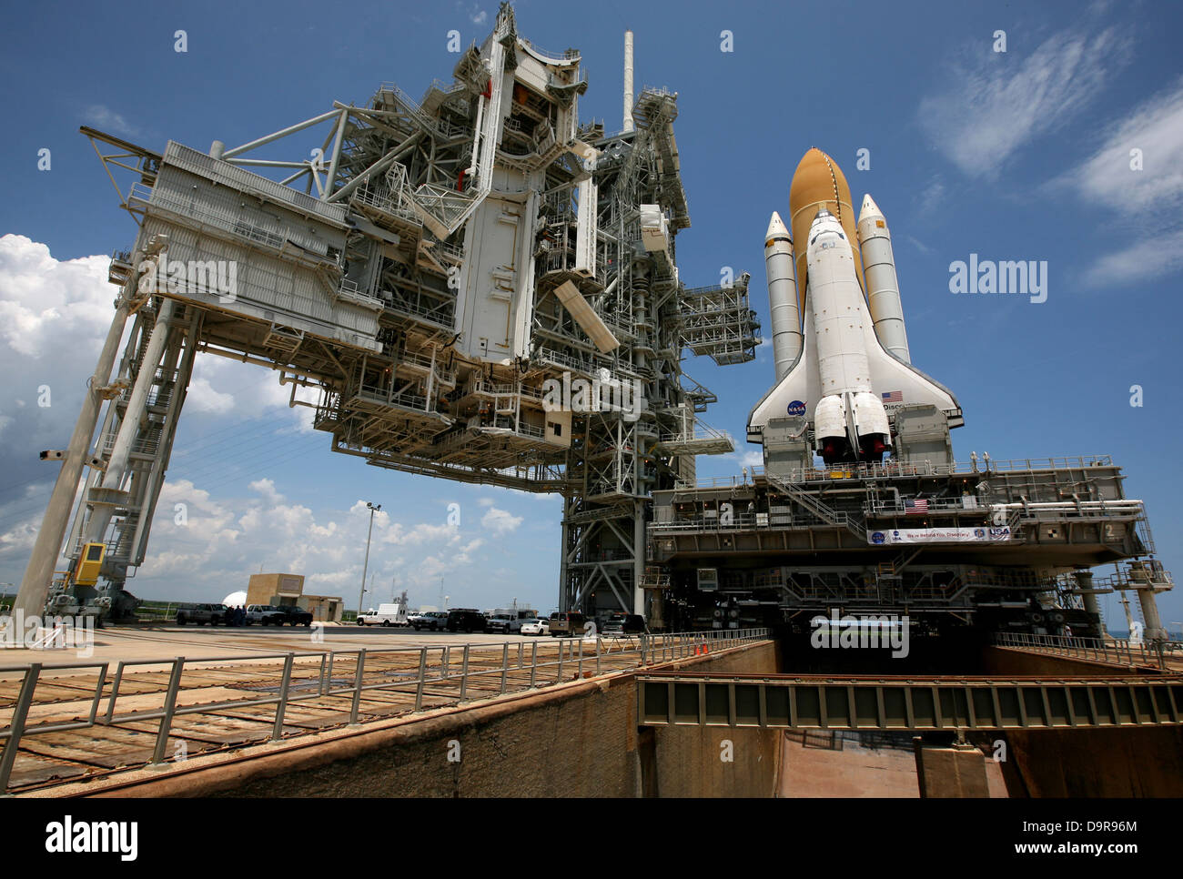 Space Shuttle Discovery was prepared for launch from Pad 39A at Kennedy ...
