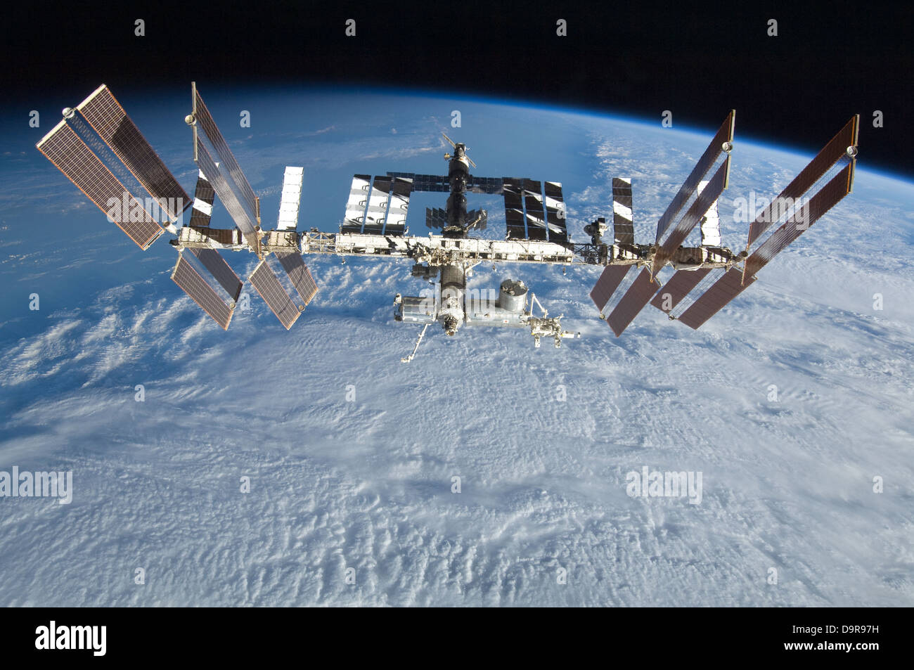 A photo of NASA's space shuttle STS-128 mission, capturing the shuttle ...