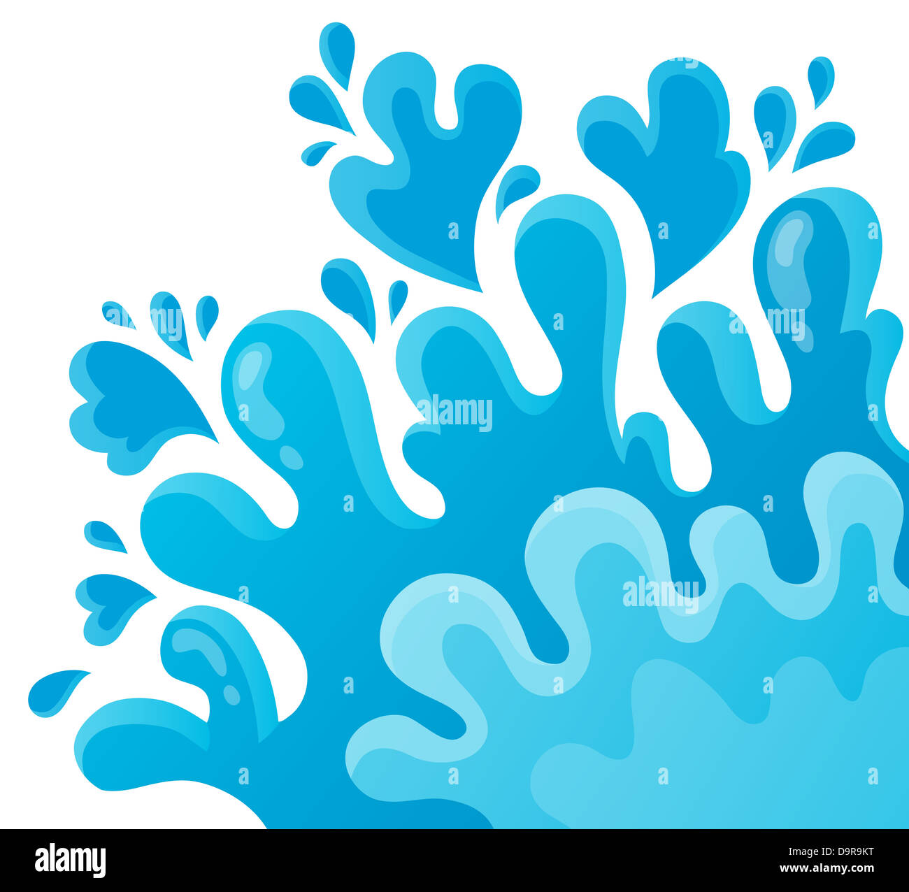 Water splash theme image 2 - picture illustration Stock Photo - Alamy