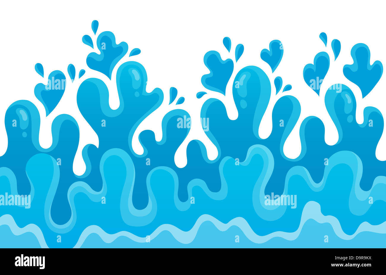 Water splash theme image 3 - picture illustration Stock Photo - Alamy