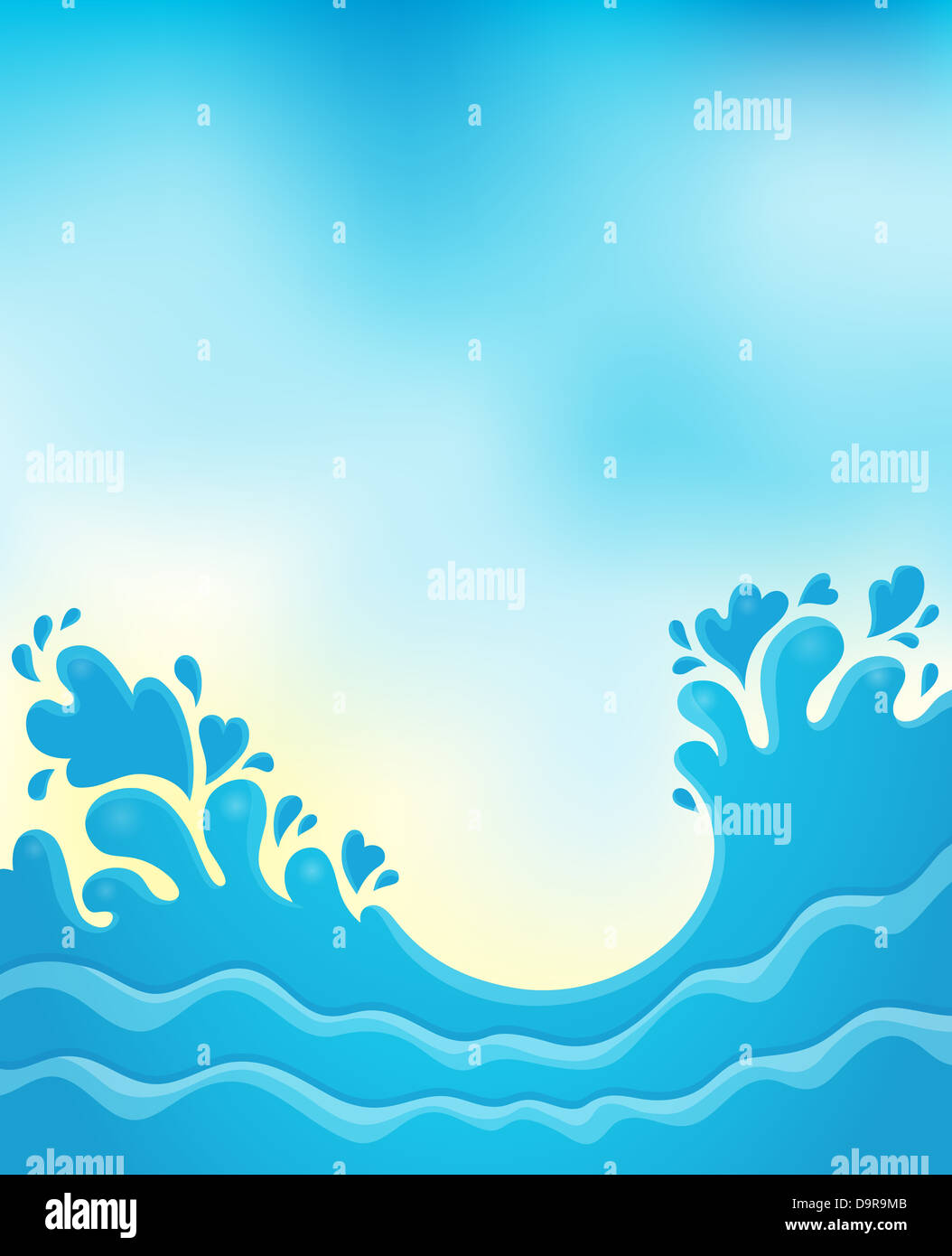 Water splash theme image 8 - picture illustration Stock Photo - Alamy