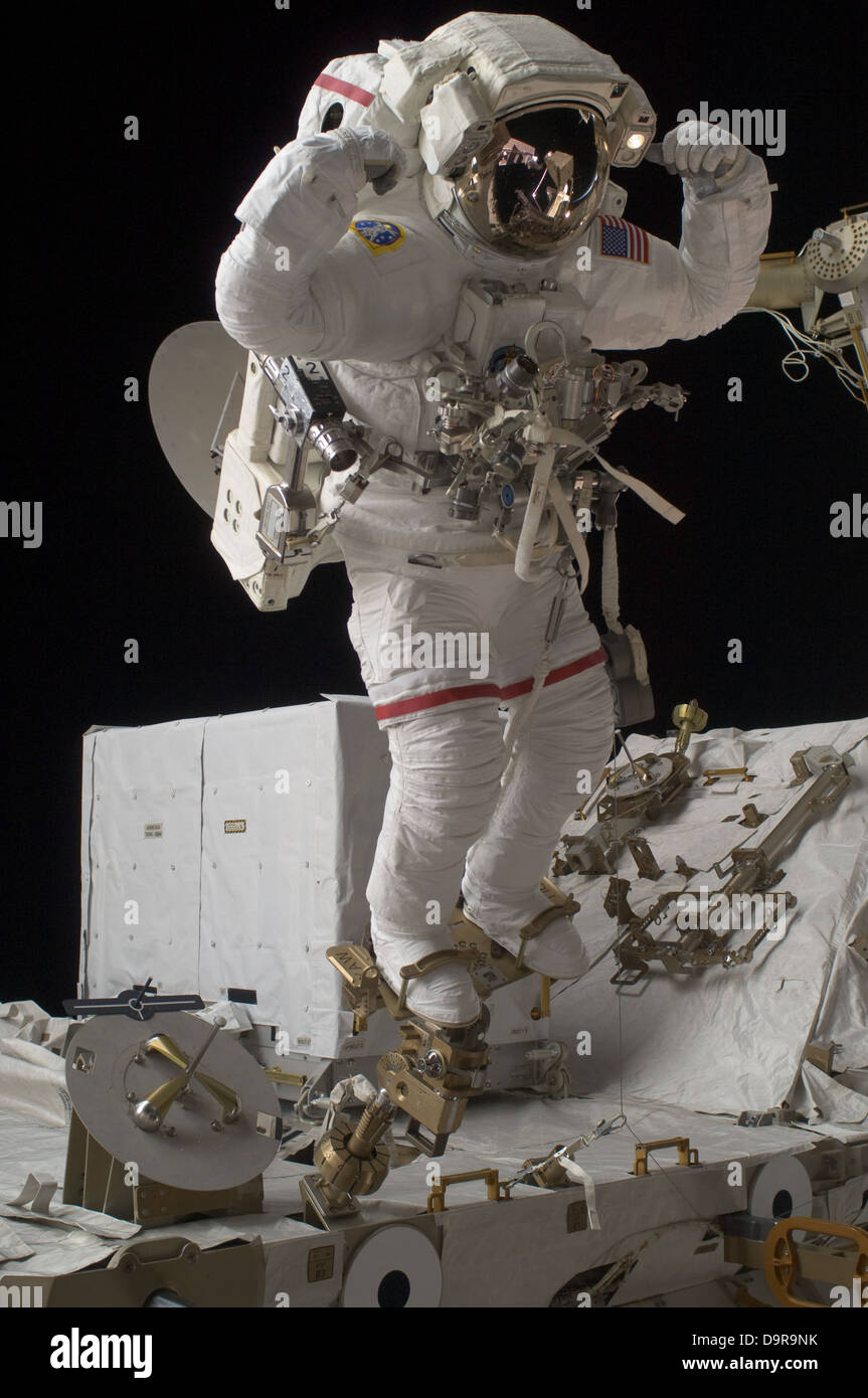 Astronaut Danny Olivas performs an extravehicular activity (EVA) during ...