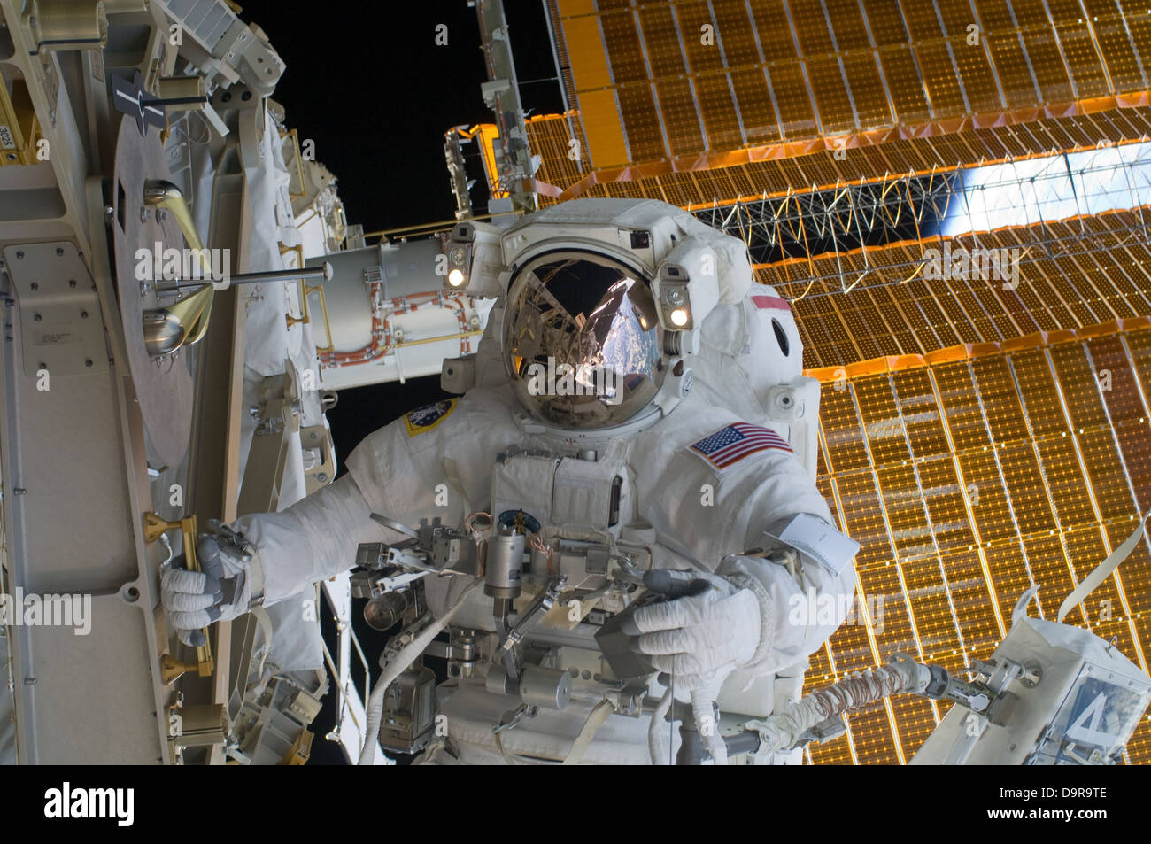 NASA astronaut Danny Olivas performs an EVA (extravehicular activity ...