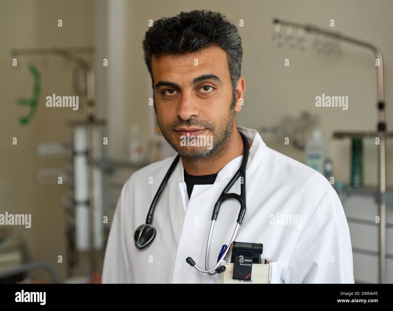 Palestinian doctor Haythem Masry, who has been working at the hosiptal ...