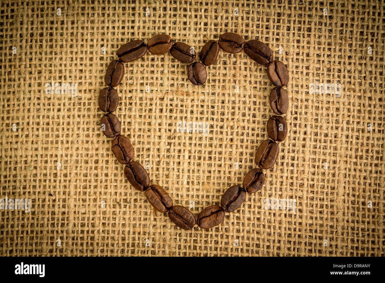 Heart made out of coffee beans Stock Photo - Alamy