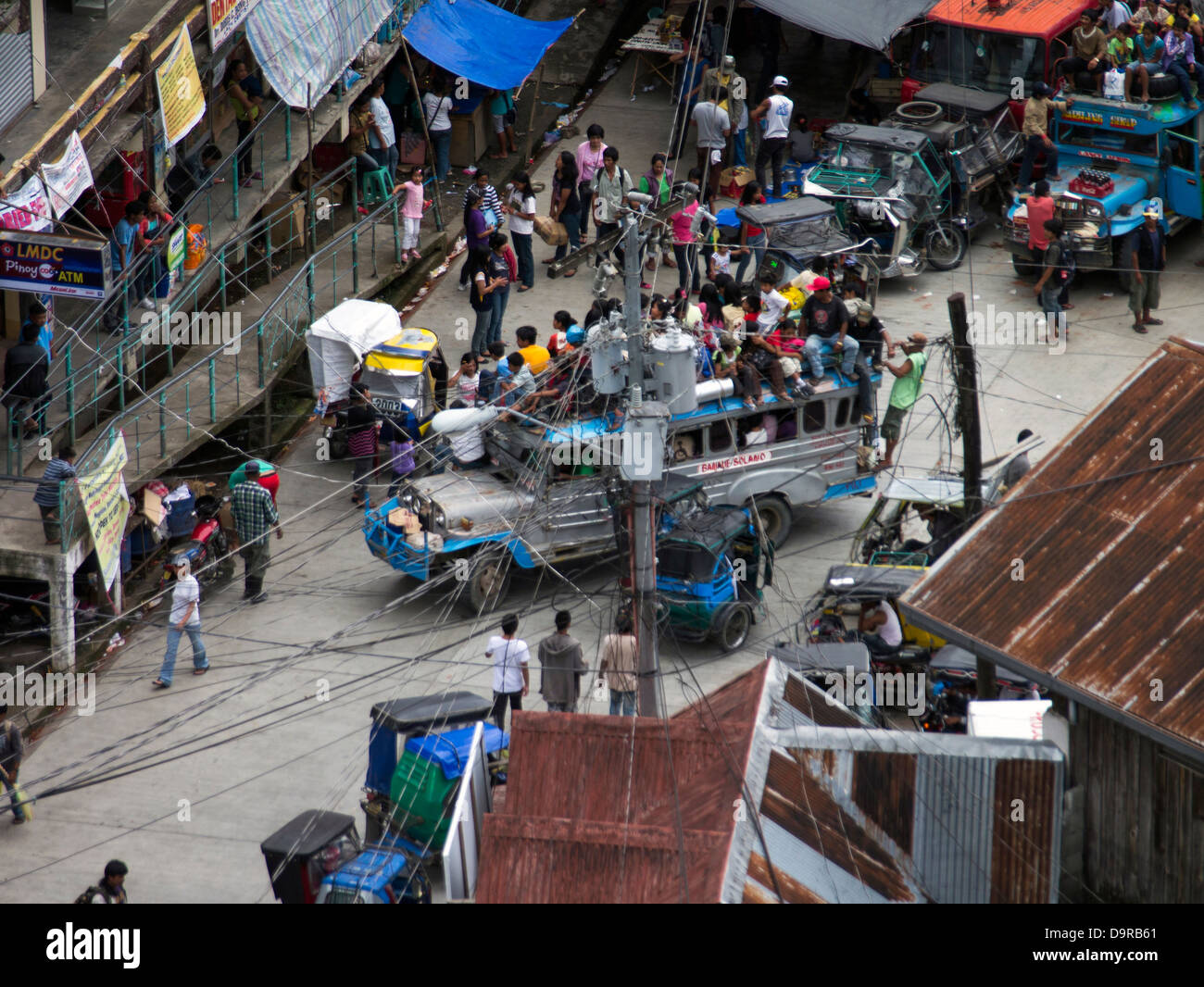 Philippine bus (jeepney) in Banaue city little overload Stock Photo - Alamy