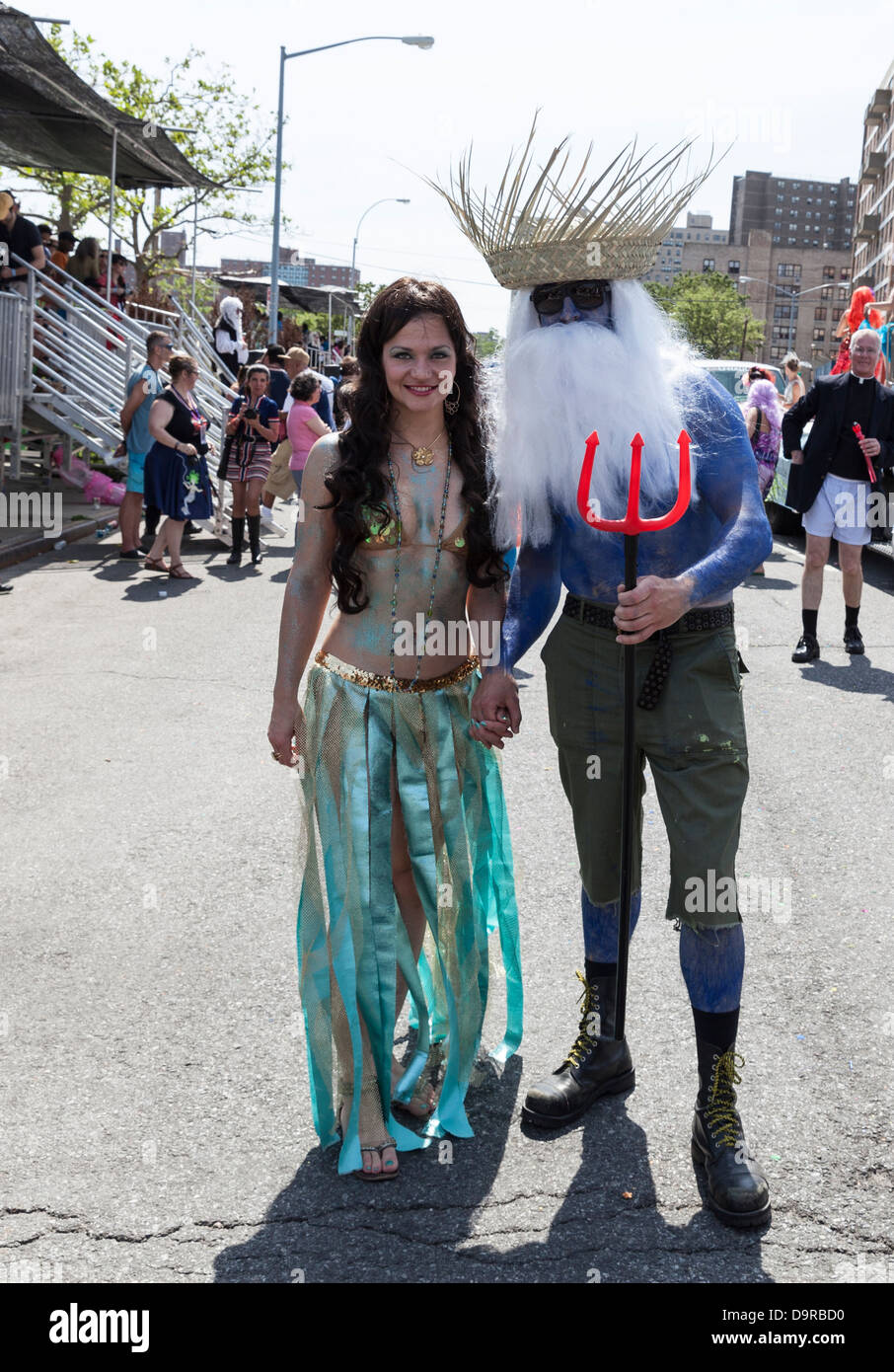 Mermaid parade at Coney Island in Brooklyn Stock Photo - Alamy