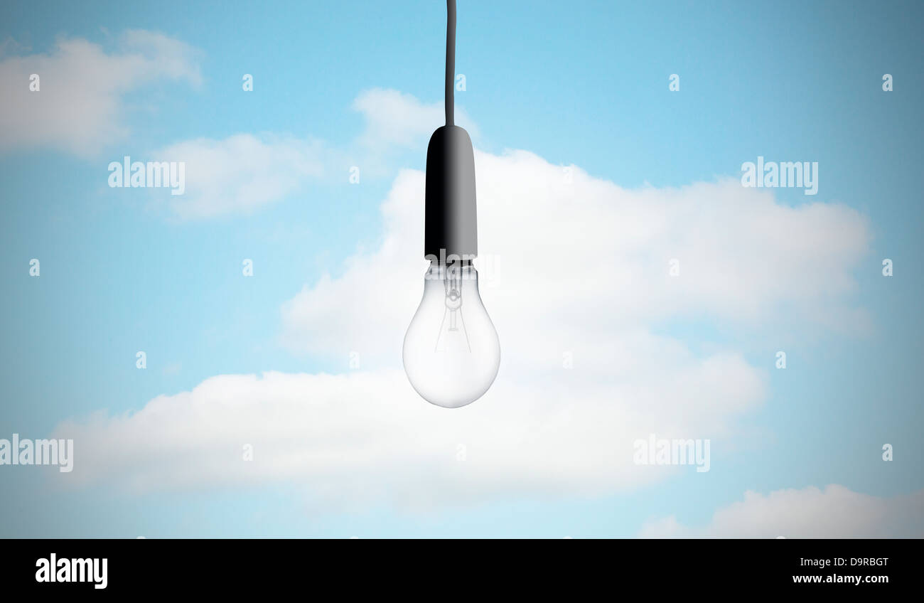 Light bulb hanging Stock Photo - Alamy