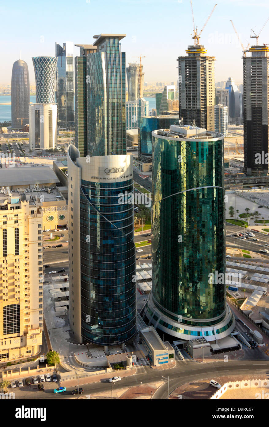High Rise Buildings in the new City Center of Doha, Qatar Stock Photo ...