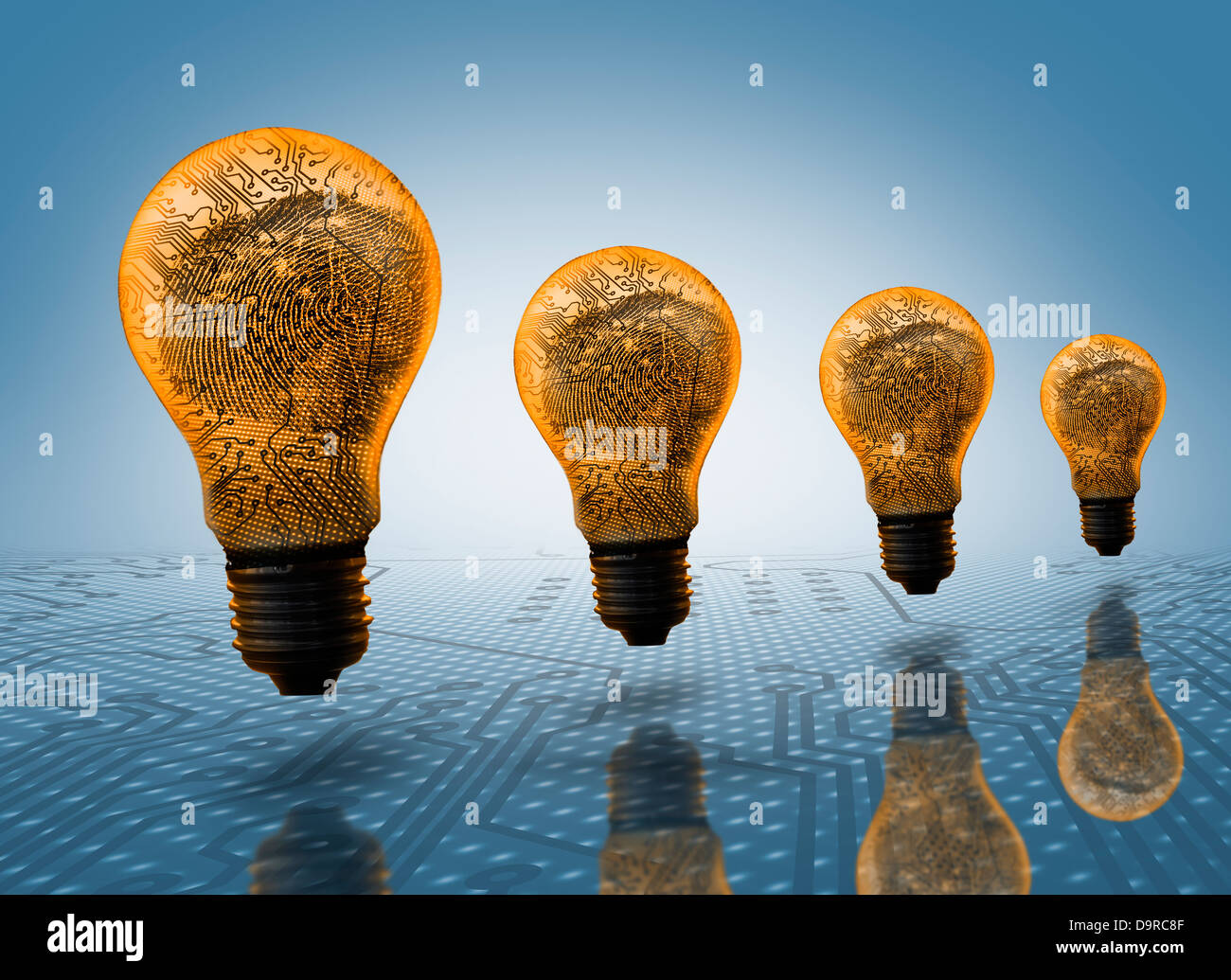 Row of light bulbs hi-res stock photography and images - Alamy