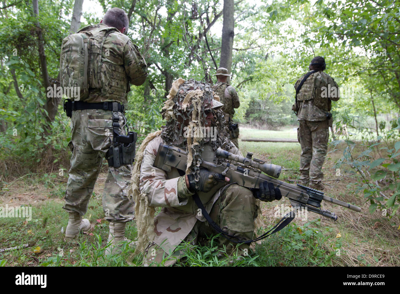 A Quick Reaction Force (QRF) special team conducts tactical training ...