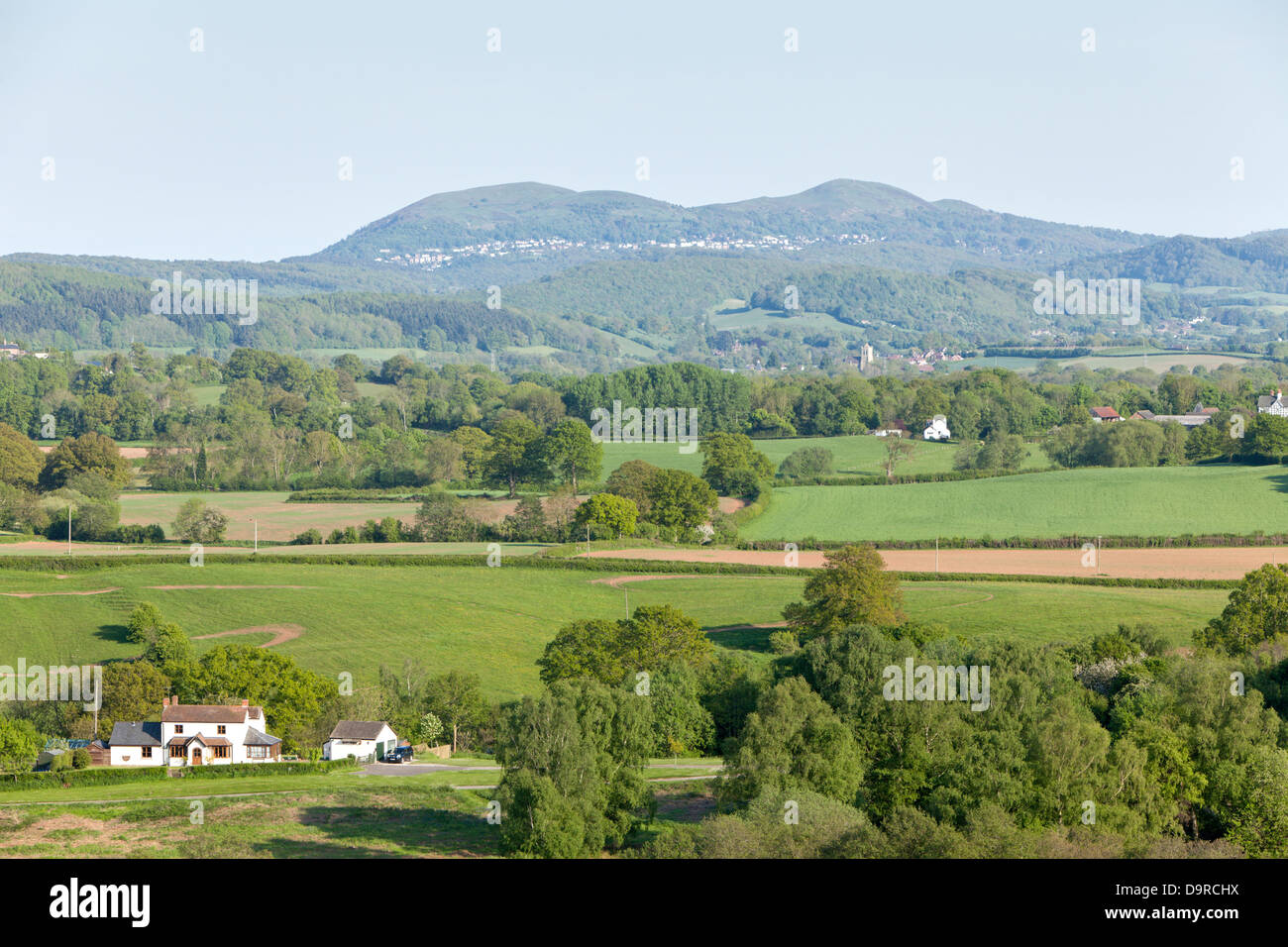 The Malvern Hills from Bringsty Common, Worcestershire, England, UK ...