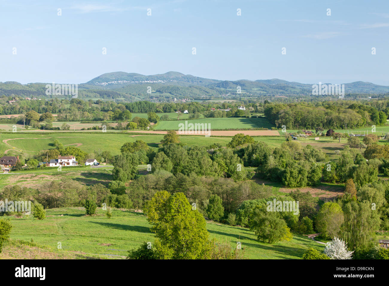 The Malvern Hills from Bringsty Common, Worcestershire, England, UK ...