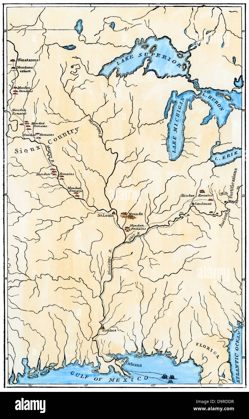 Western frontier map america High Resolution Stock Photography and ...