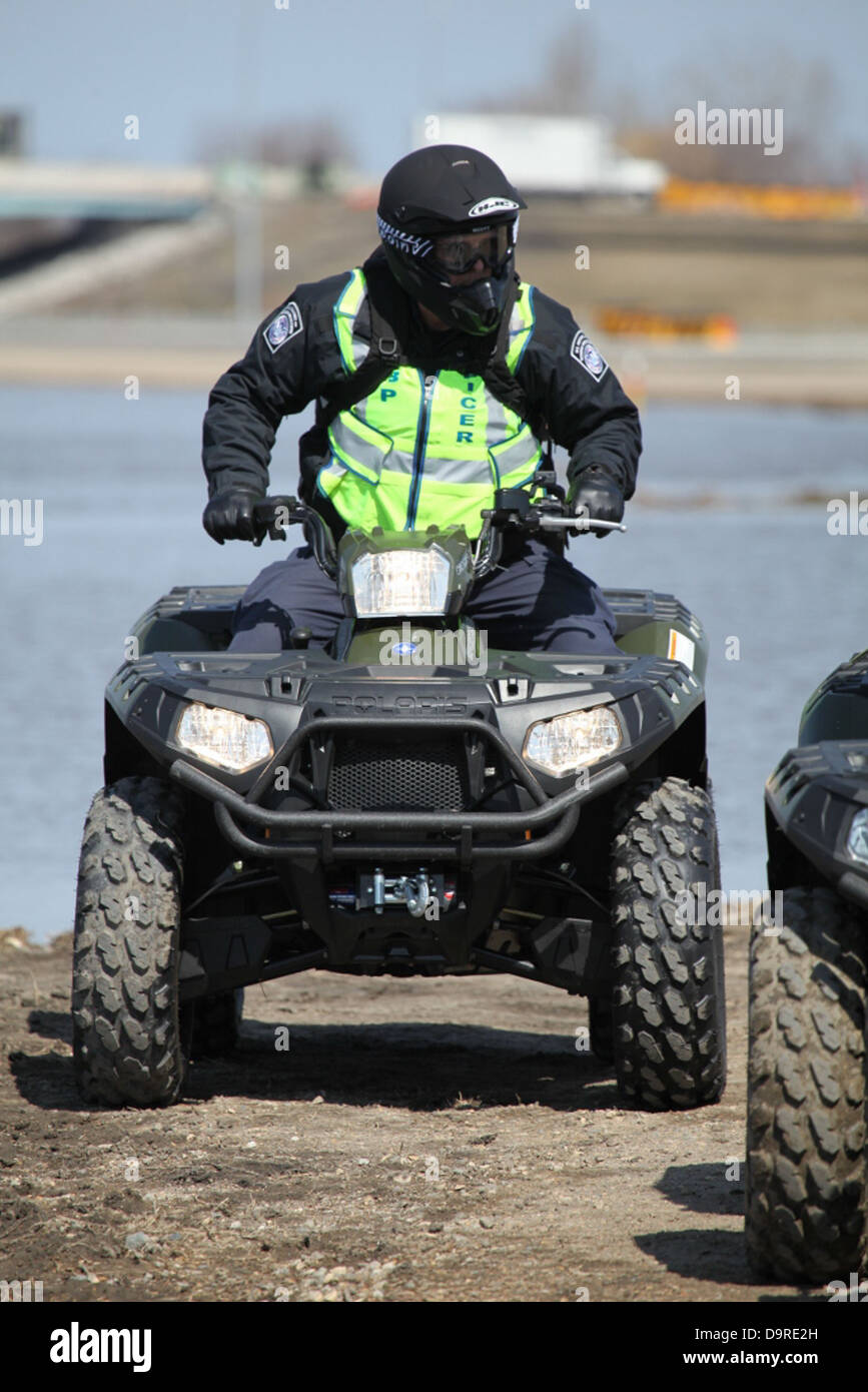 This photograph shows a U.S. Customs and Border Protection ATV ...
