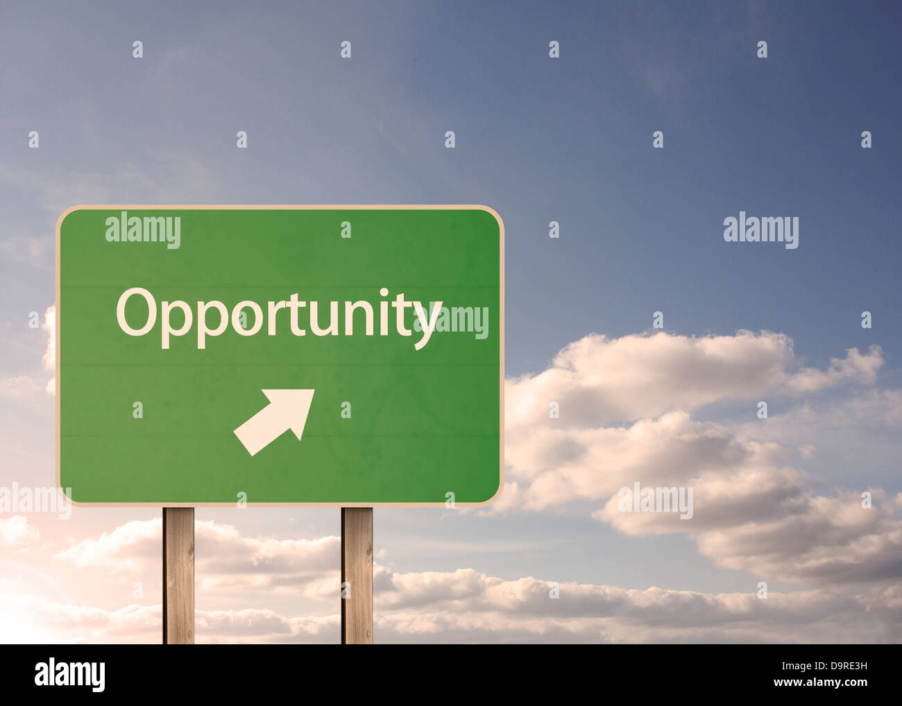 Opportunity road sign Stock Photo - Alamy