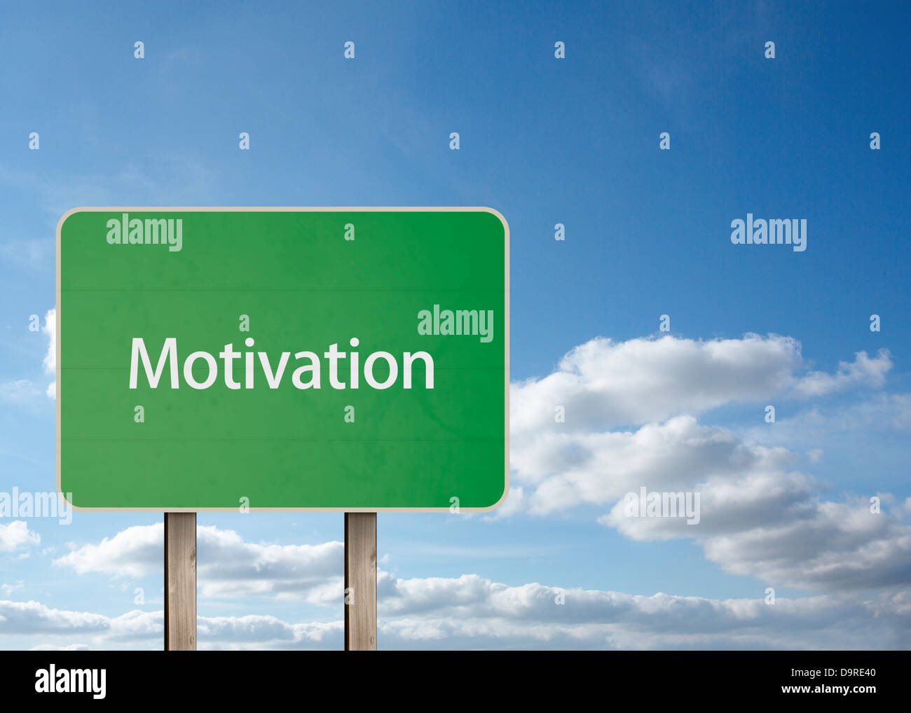 Motivation road sign Stock Photo - Alamy