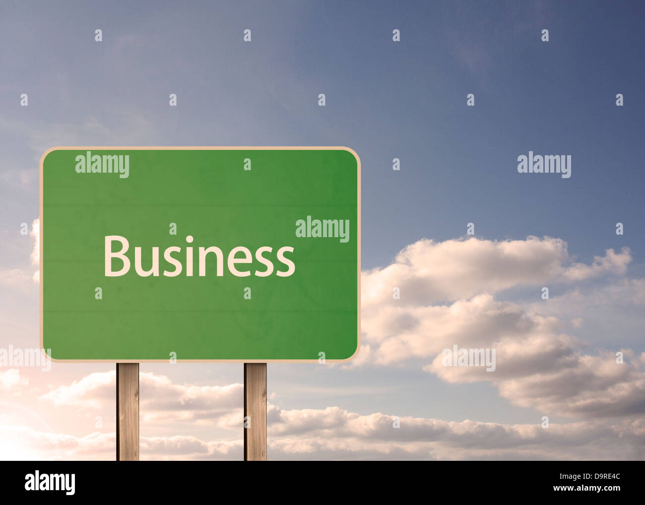 Business road sign Stock Photo - Alamy
