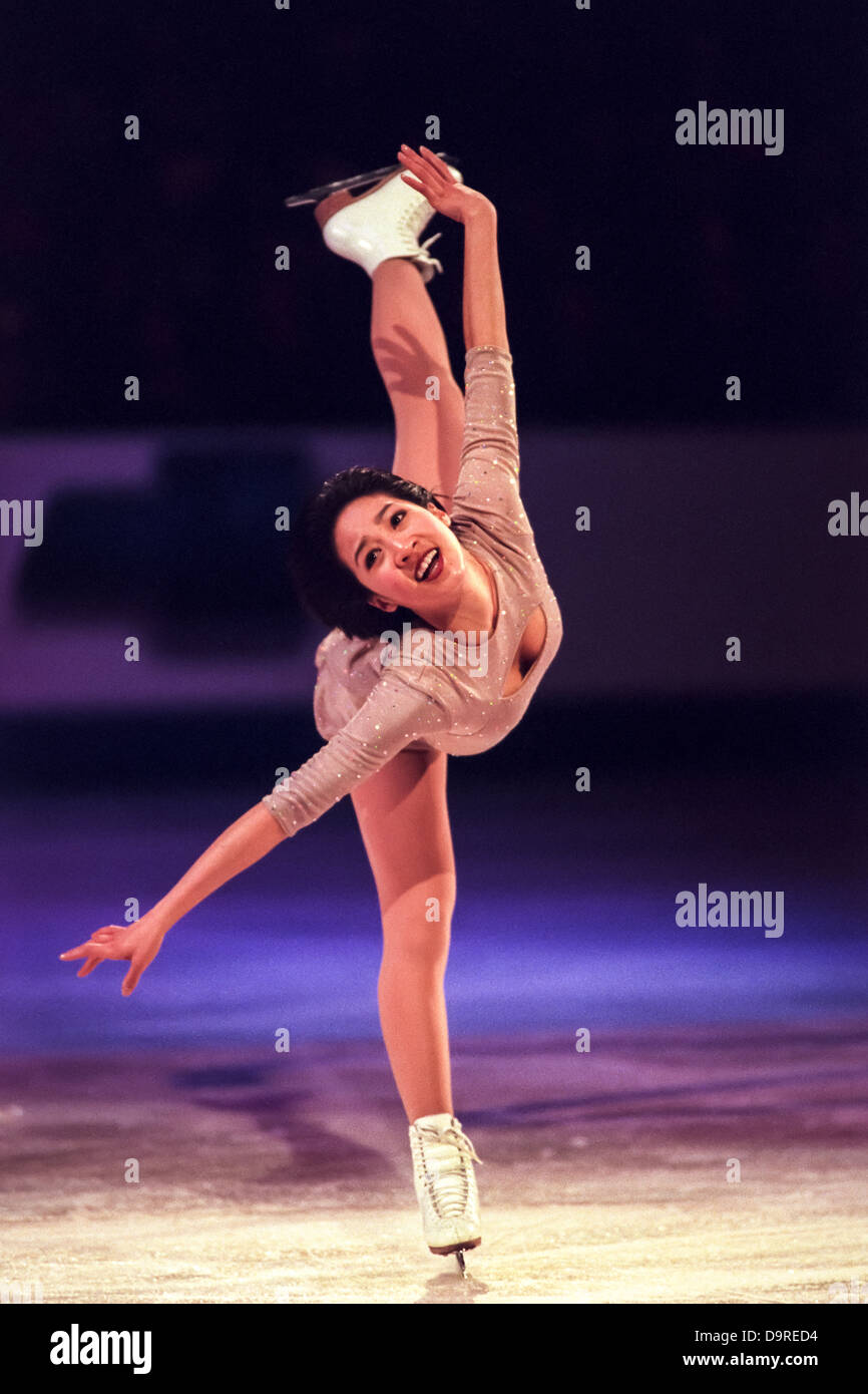 Michelle Kwan performing in the exhibition at the 2000 US National ...