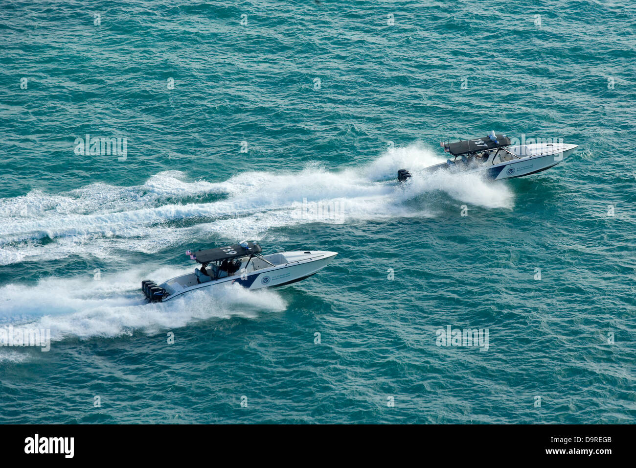 This photograph depicts two CBP Marine Unit Midnight Express boats ...
