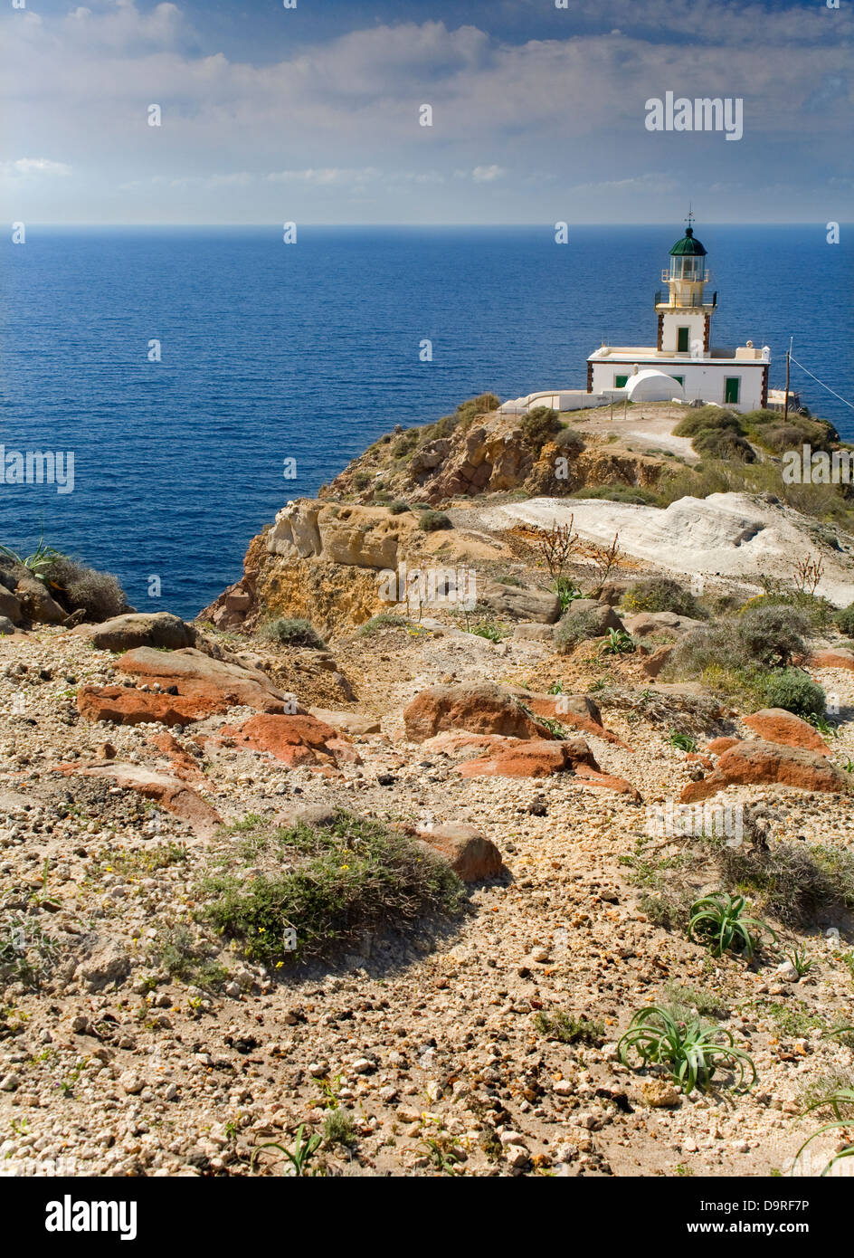 Coastal landscape and lighthouse Stock Photo - Alamy