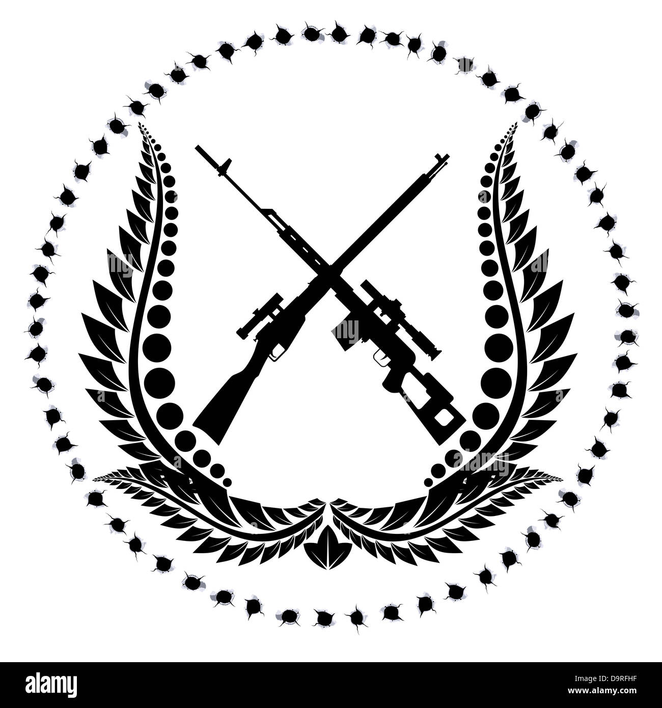 Contour sniper sniper rifle illustration hi-res stock photography and ...