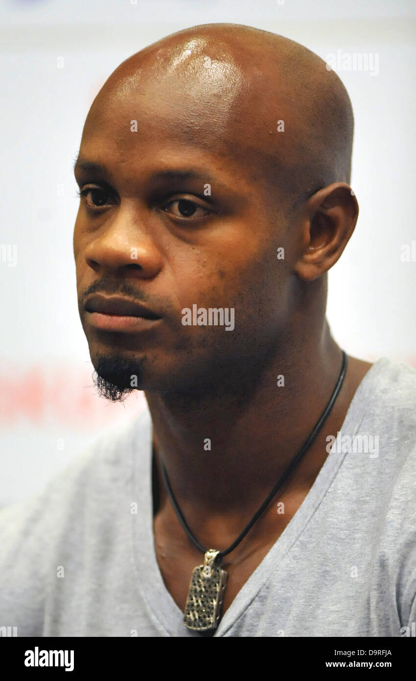 Ostrava, Czech Republic. 25th June 2013. Jamaican sprinter Asafa Powell ...