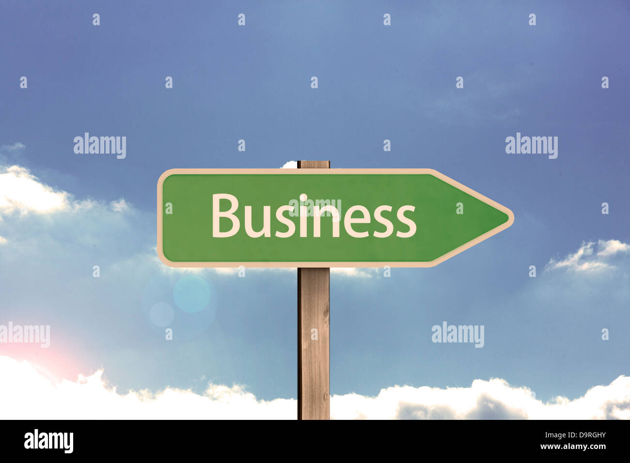 Business road sign Stock Photo - Alamy
