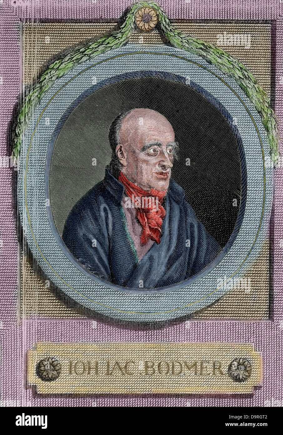 Johann Jakob Bodmer (1698 – 1783) Swiss-German author, academic, critic ...