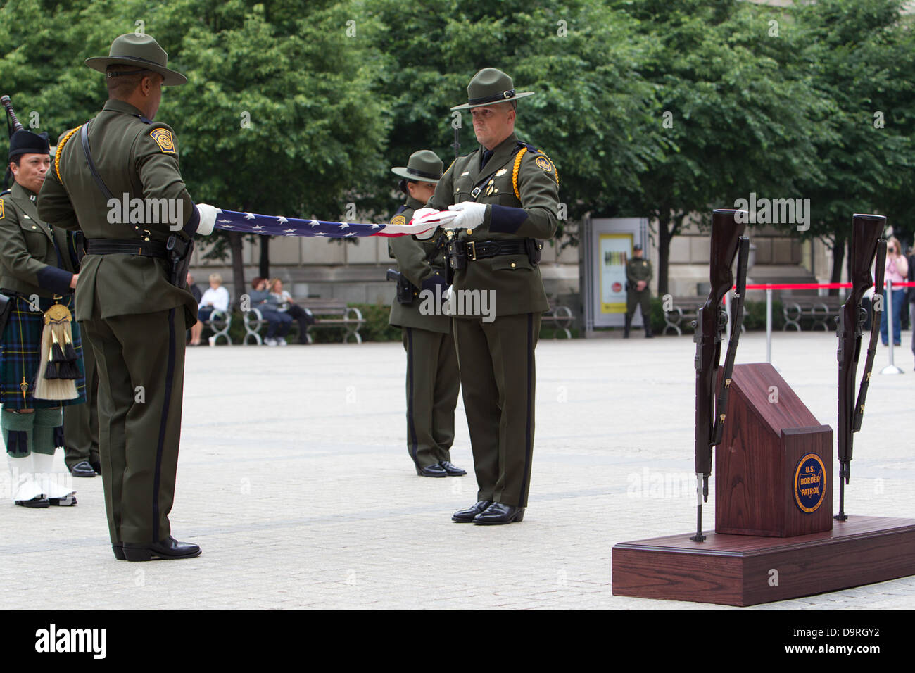 The U.S. Customs and Border Protection (CBP) Honor Guard presented a ...