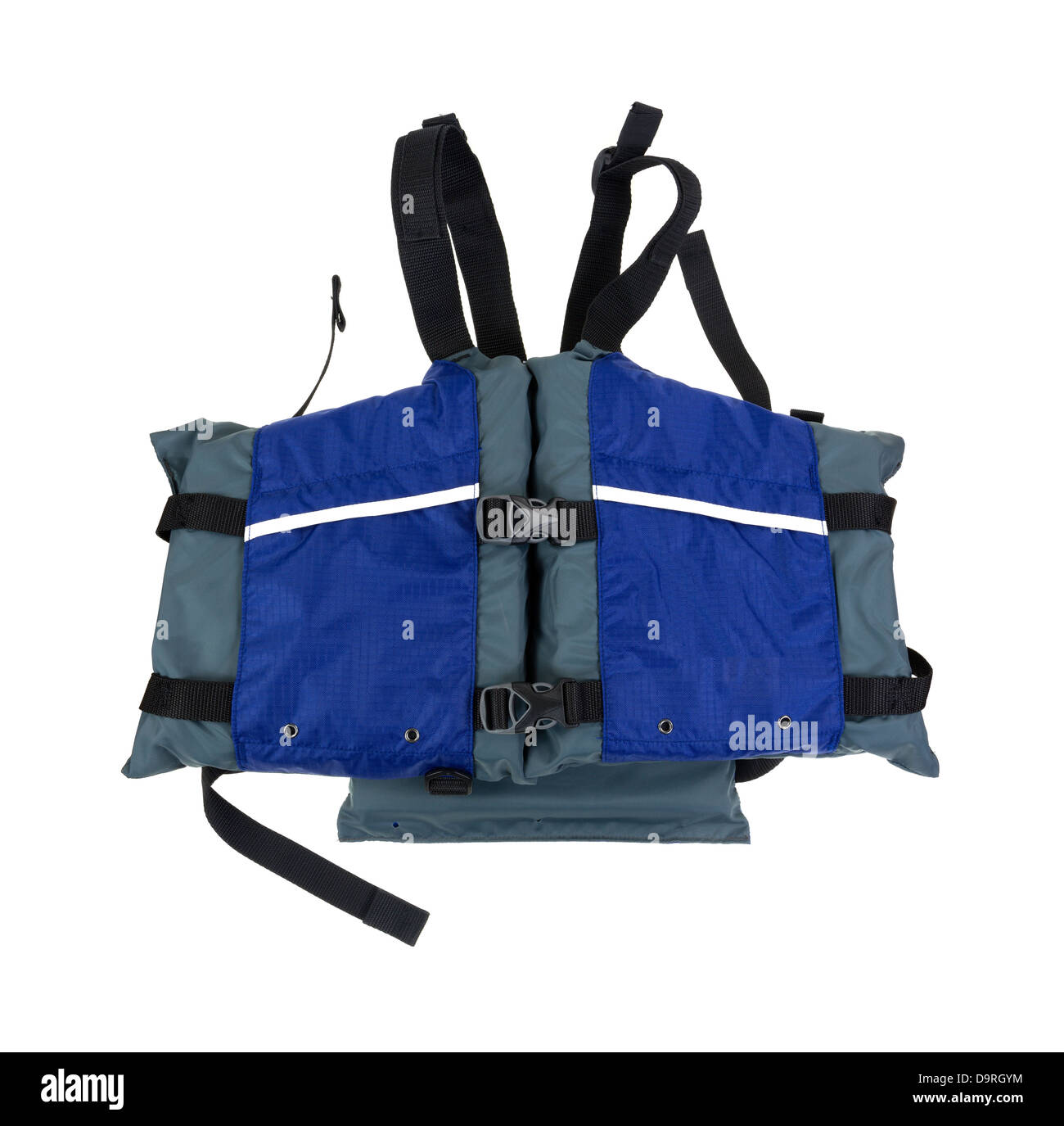 A new personal flotation device on a white background Stock Photo - Alamy