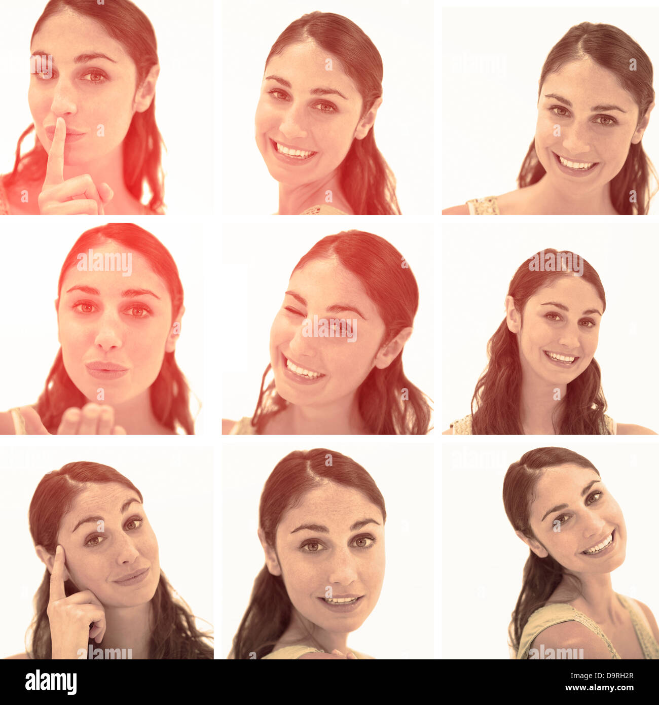 Woman collage emotions hi-res stock photography and images - Alamy