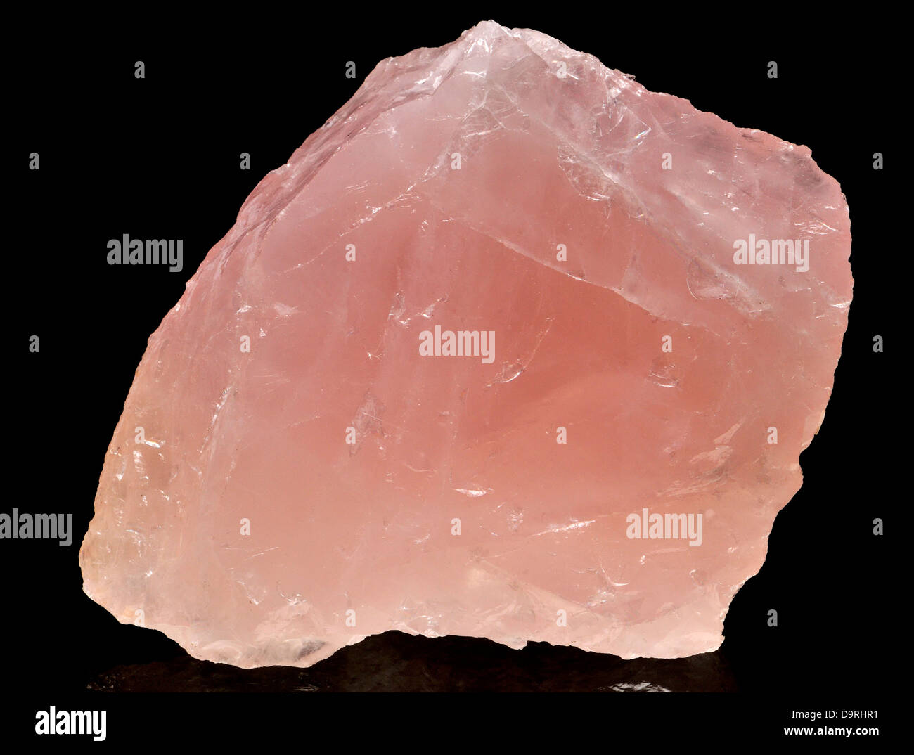 Rose quartz - tinted by traces of titanium Stock Photo - Alamy