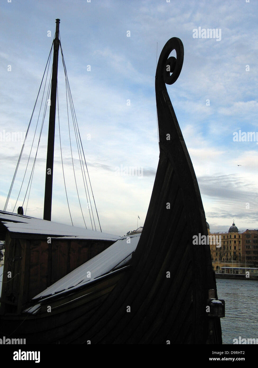 Ship with Viking scroll, Stockholm, Sweden Stock Photo - Alamy