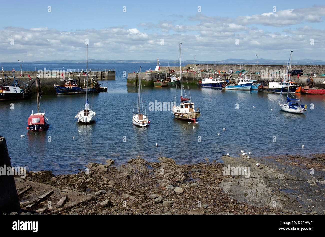 Fishing Boats Port Seton Harbour Stock Photos & Fishing Boats Port ...