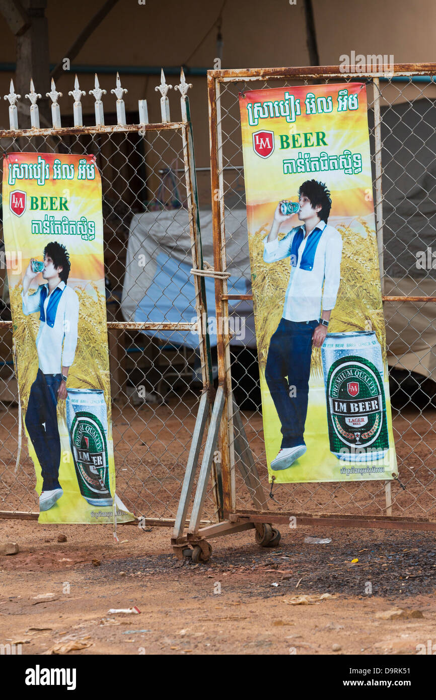 Advertising Sign in the Kampot Province of Cambodia Stock Photo - Alamy