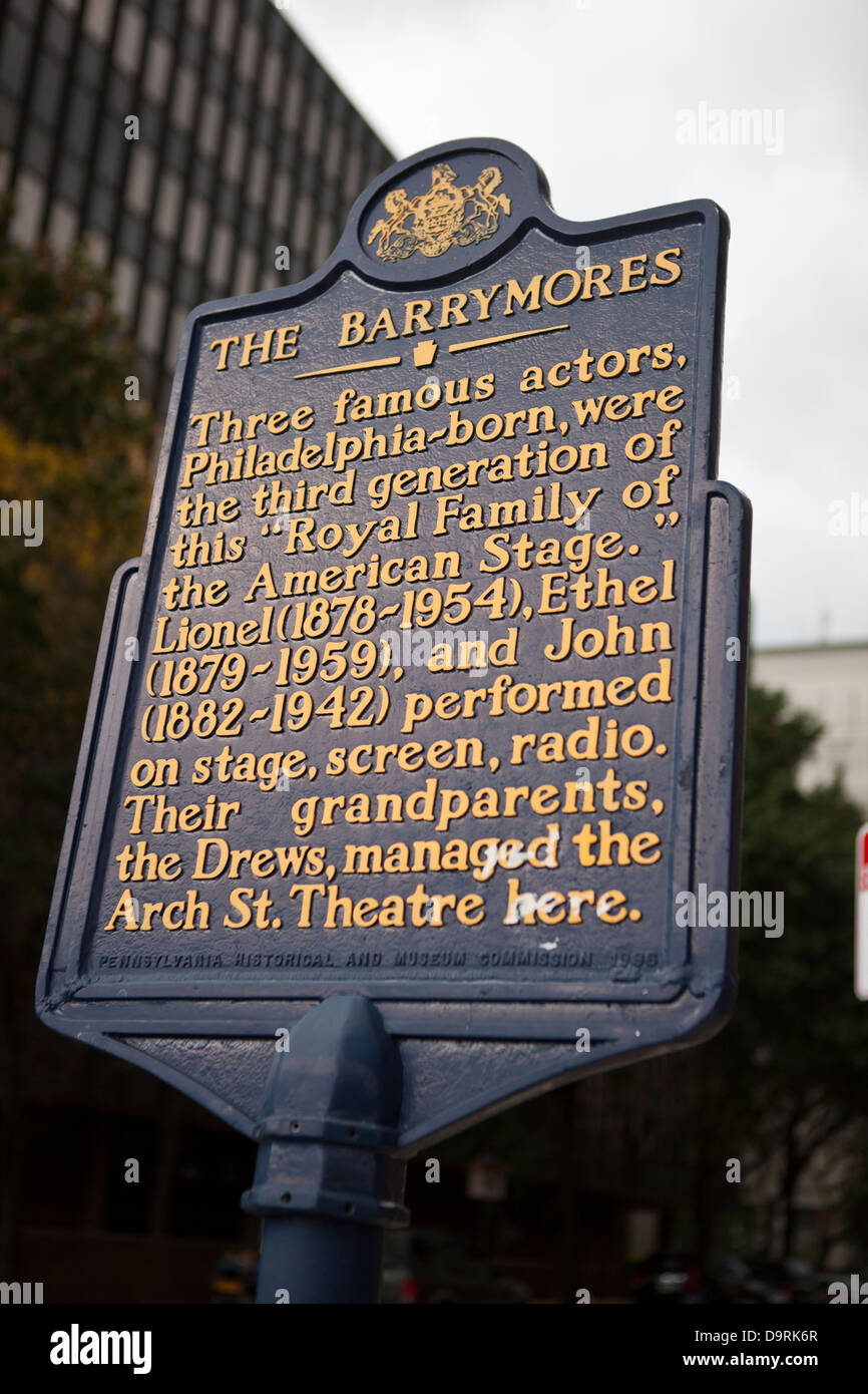THE BARRYMORES Three famous actors, Philadelphia-born, were the third ...