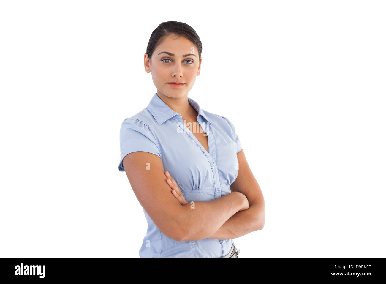 Confident businesswoman crossing her arms Stock Photo - Alamy