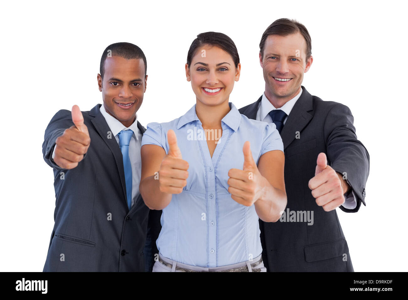 Group people looking camera thumbs up hi-res stock photography and ...