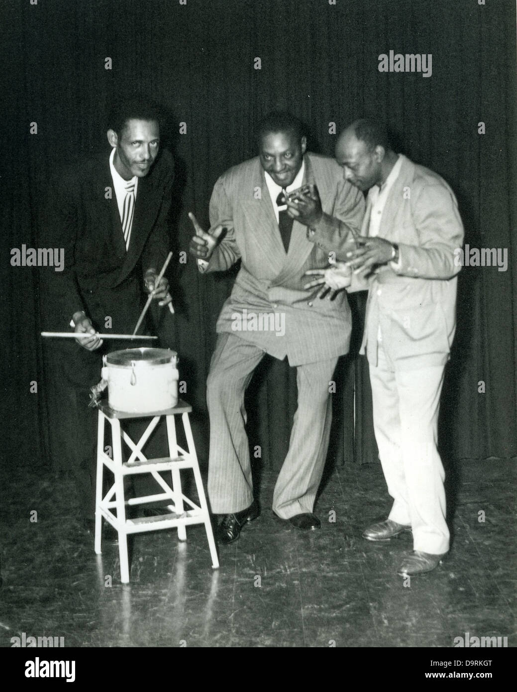 SONNY BOY WILLIAMSON (centre) with fellow US Bluesmen Willie Nix at ...