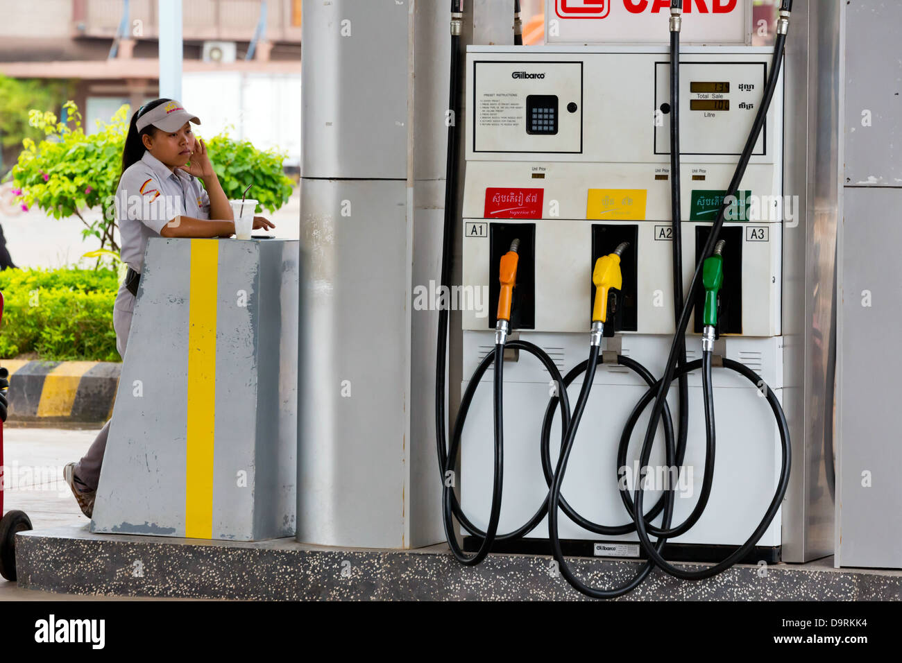 Petrol Station in Kampot, Cambodia Stock Photo - Alamy