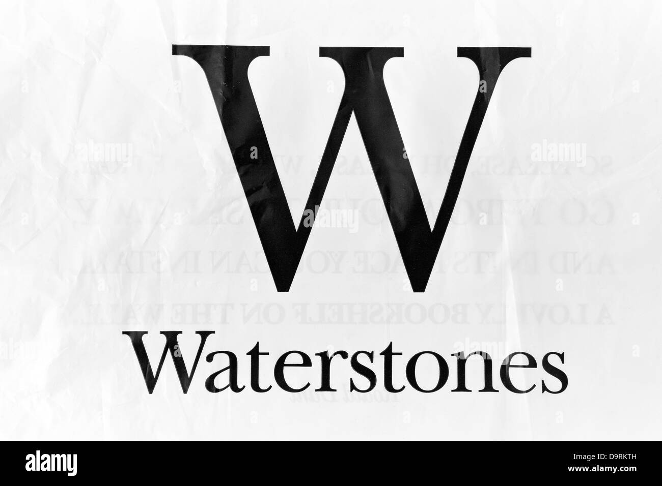 Waterstones book shop sign logo Black and White Stock Photos & Images ...