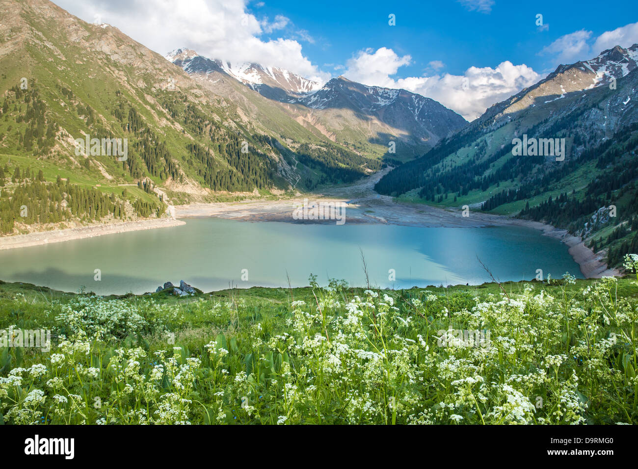 Spectacular scenic Big Almaty Lake ,Tien Shan Mountains in Almaty ...