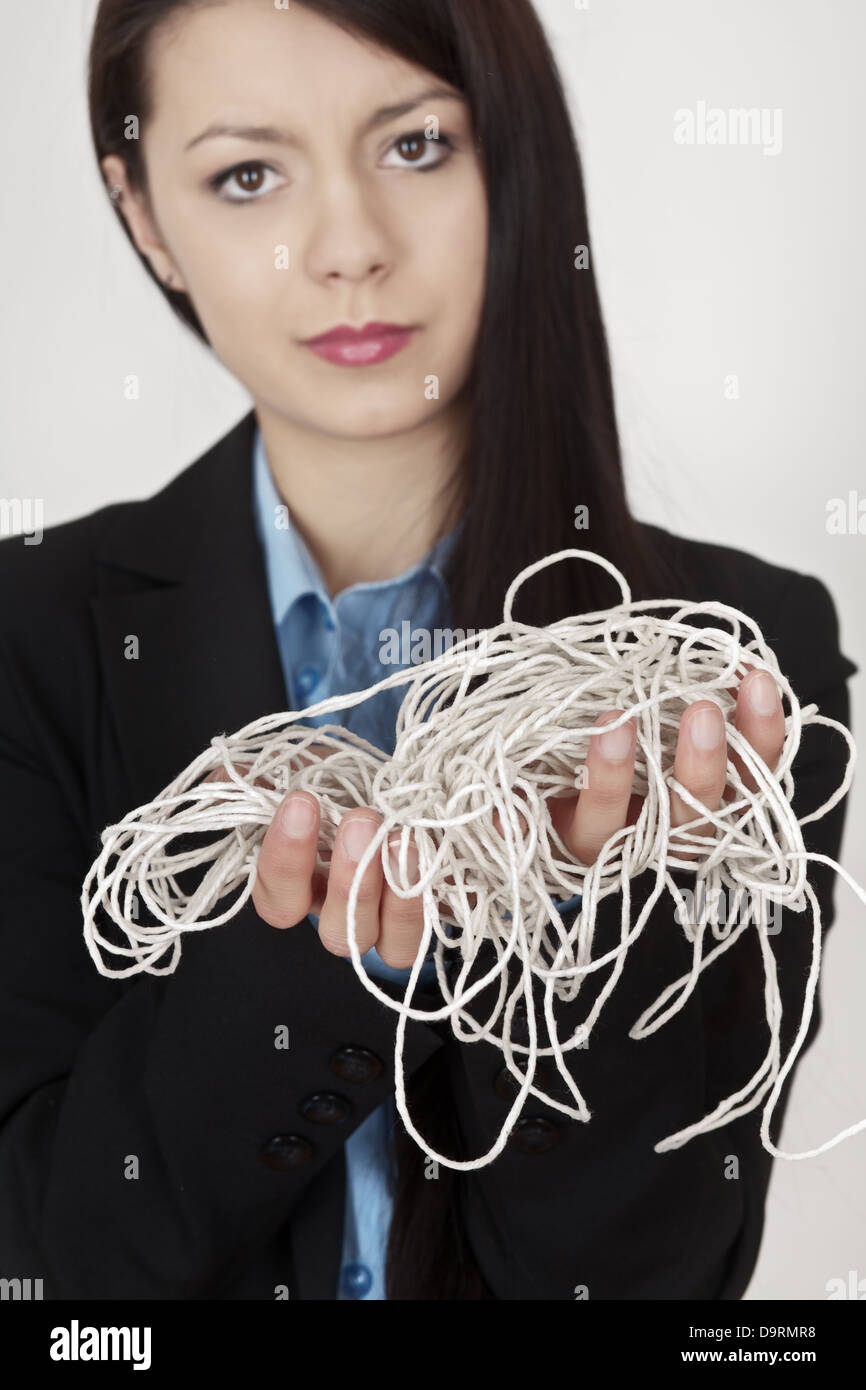 Tangled mess of thread hi-res stock photography and images - Alamy