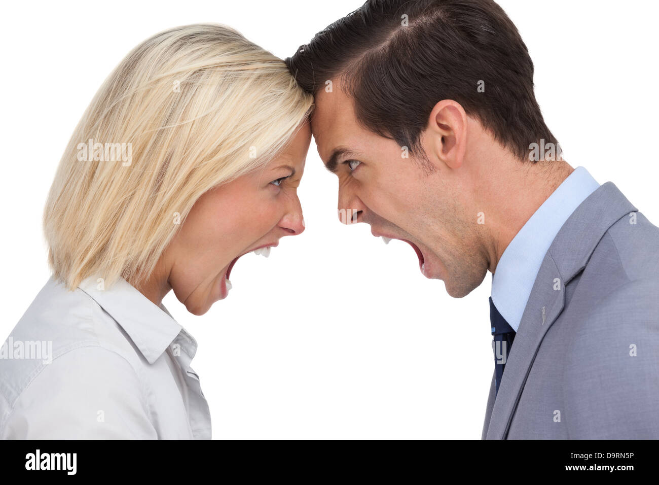 Shouting at each other hi-res stock photography and images - Alamy