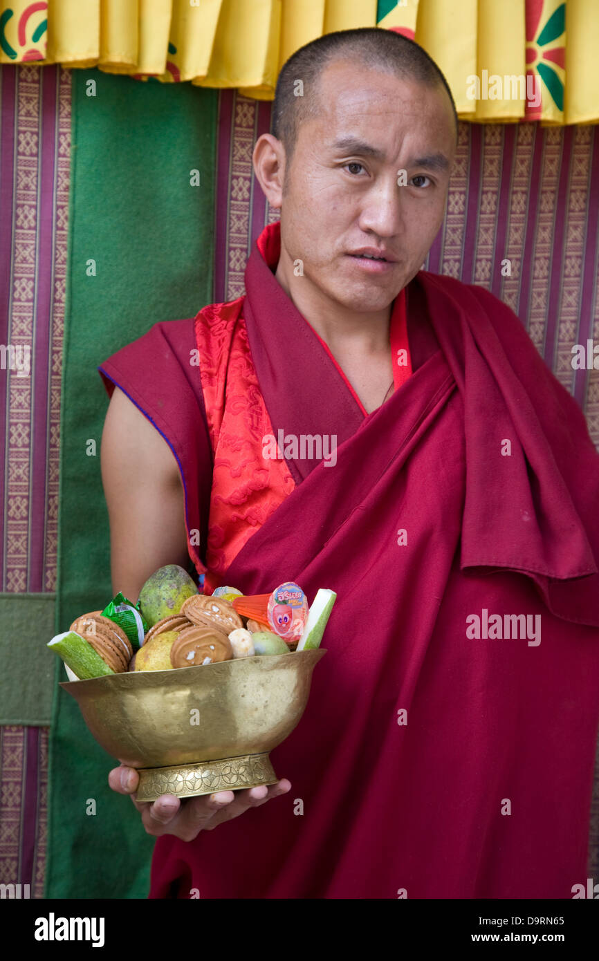 Monk at Cheri Goemba monastery, Thimphu Valley, Bhutan, Asia Stock ...