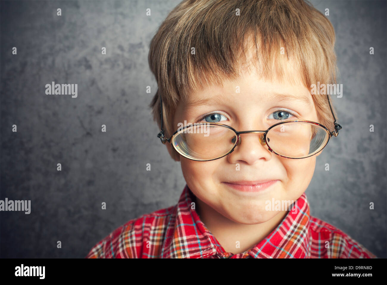 portrait of boy with glasses Stock Photo - Alamy