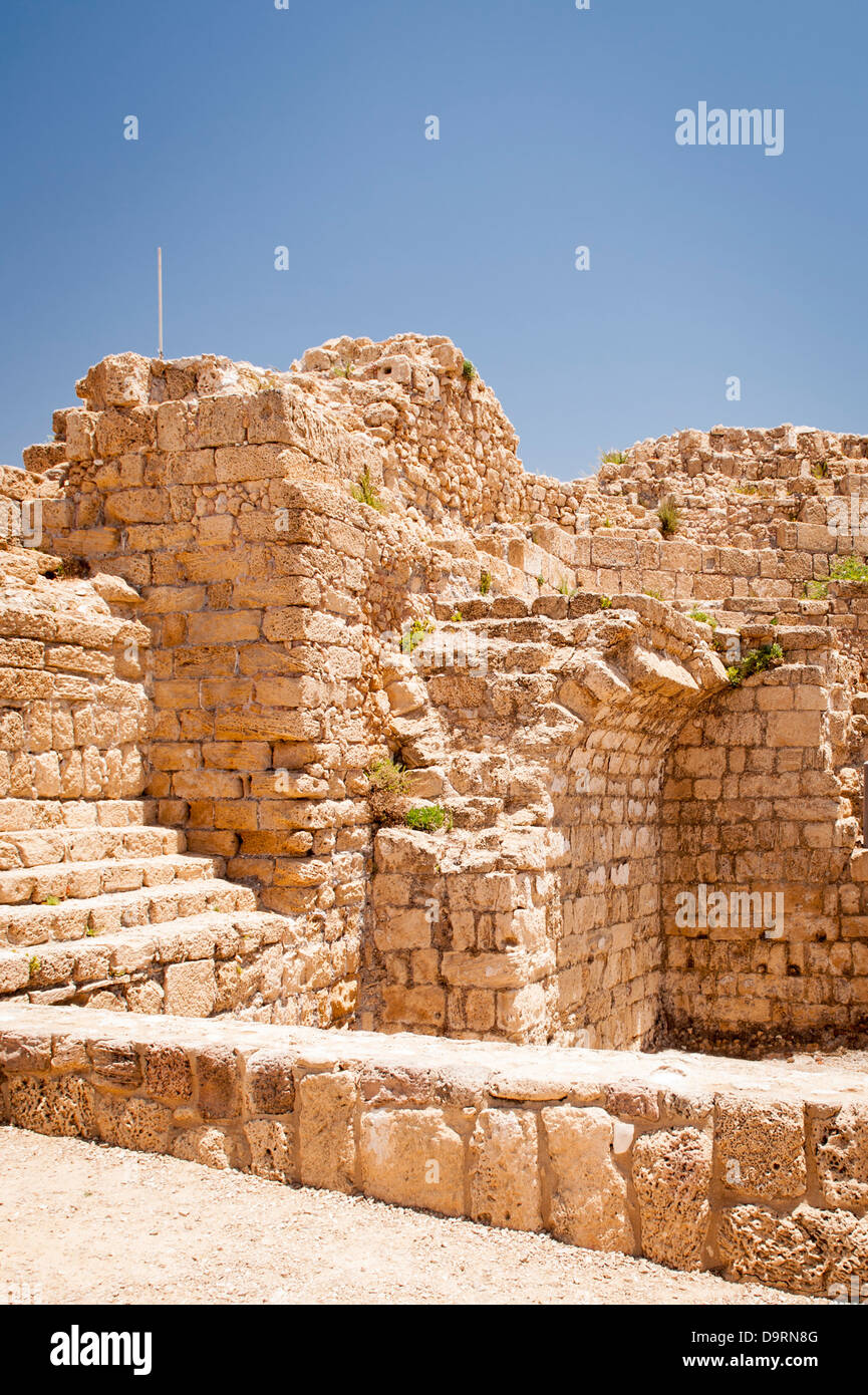 Israel City port Caesarea Keysarya built King Herod the Great c 21BC ...